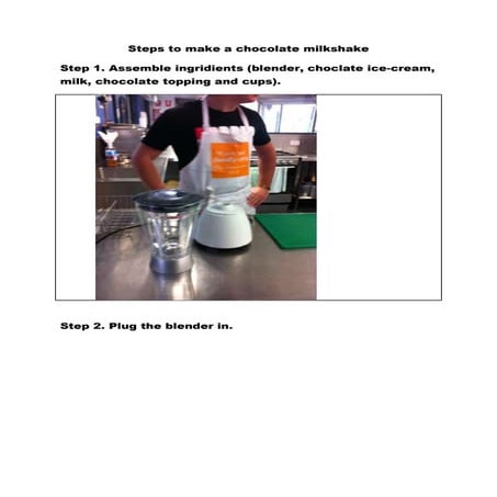 Steps to make a chocolate milkshake | DOCX