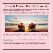 Steps To Plan An Early Retirement | PDF