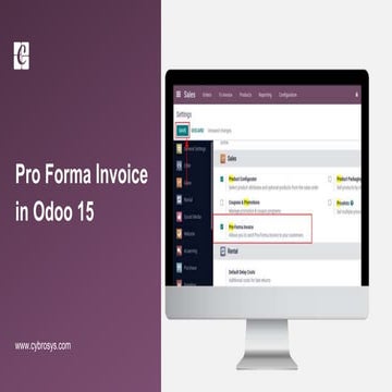 How to Configure Proforma Invoice in Odoo 18 Sales | PPTX