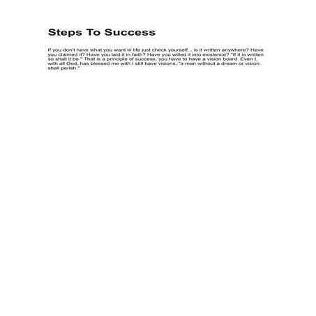 Steps To Success in life | DOCX