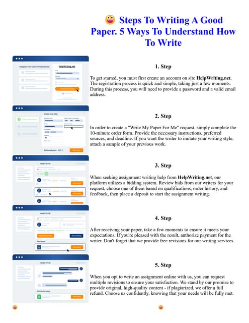 Steps To Writing A Good Paper. 5 Ways To Understand How To Write | Pdf