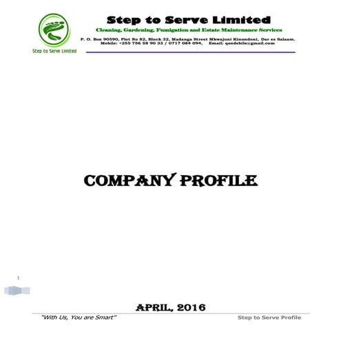 Step to serve profile, 2016 a | PDF