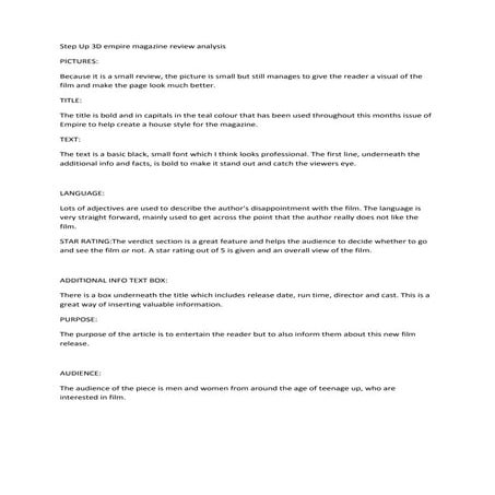 Magazine Film Review Page | DOCX