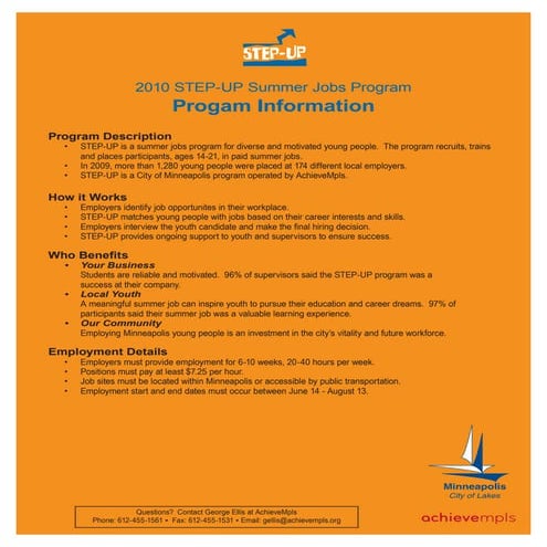 Step Up Employer E Toolkit | PDF