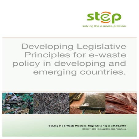 Developing Legislative Principles for e-waste policy in developing and ...