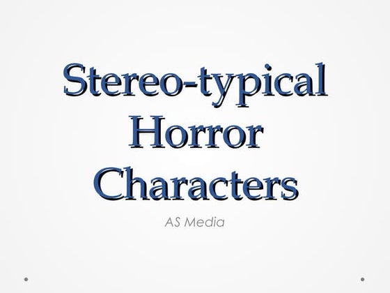 Iconography | PPTX | Horror | Genres