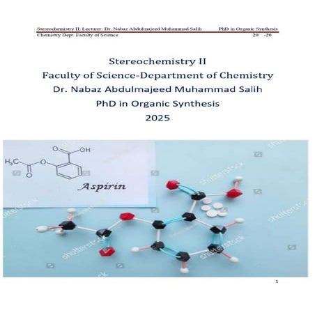 Stereochemistry II - Dr. Nabaz Abdukmajeed | PDF