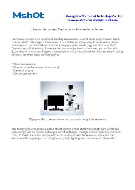 MF-LED fluorescence microscope illuminator module | PDF