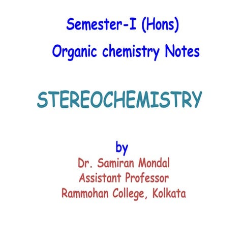Stereochemistry: Various projection formulas and their inter conversion ...