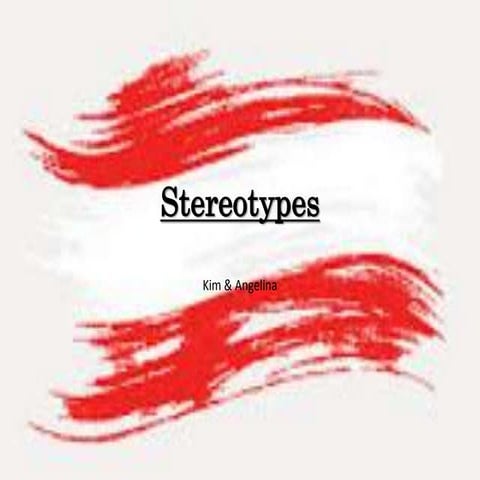 Stereotypes presentation | PPTX