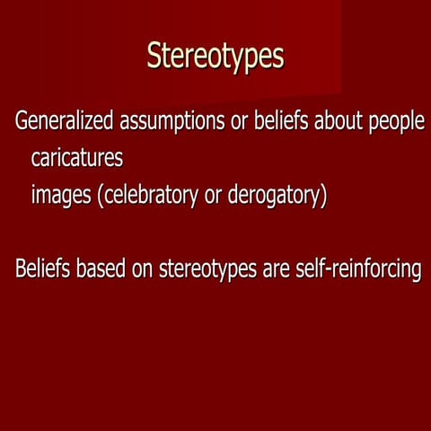 Stereotypes and language | PPT