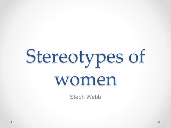 Female stereotypes | PPT