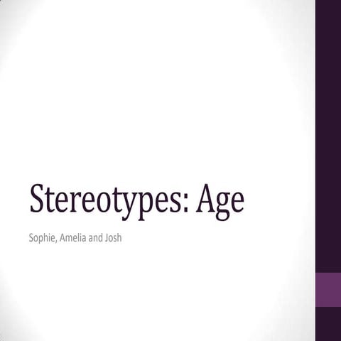 Stereotypes on Age | PPTX