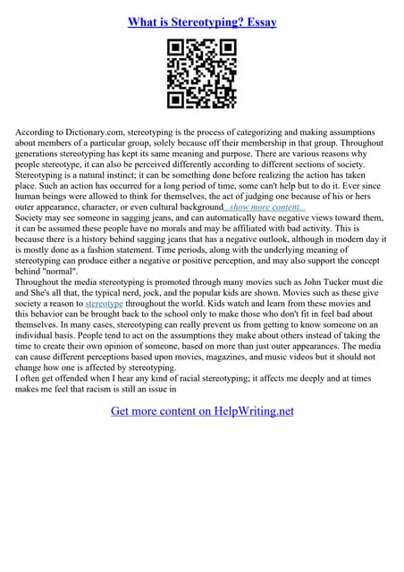 Lesson 9 Stereotypes | PPT