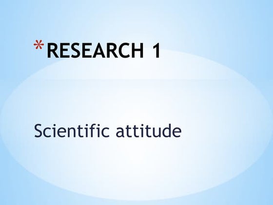 Scientific attitudes | PPT