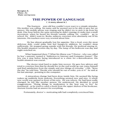 The power of language | PDF