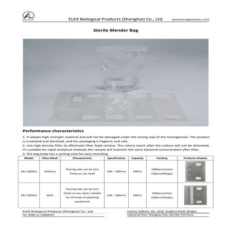 STERILE BLENDER BAG | PDF