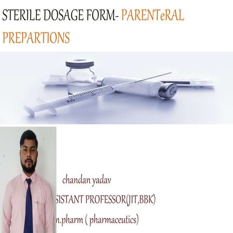 Parenteral Preparation | PPTX | Pharmaceutical Drugs | Medical Health