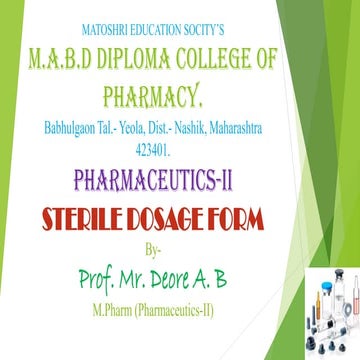 Different Forms of Drug Formulation | PPTX