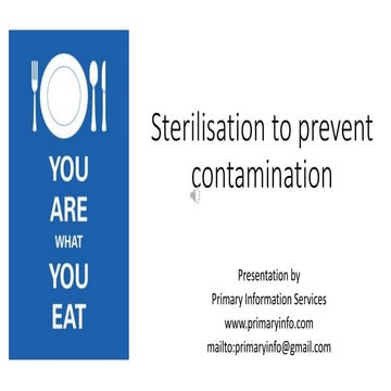 Sterilisation food | PPT