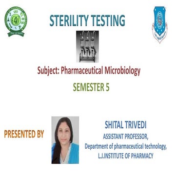Sterility testing | PPTX