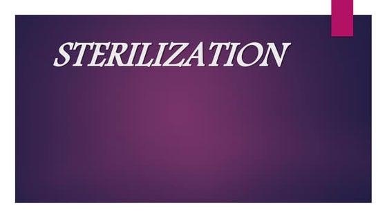 Sterilization | PPTX