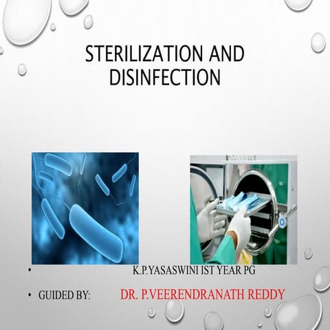 Sterilization and disinfection | PPTX