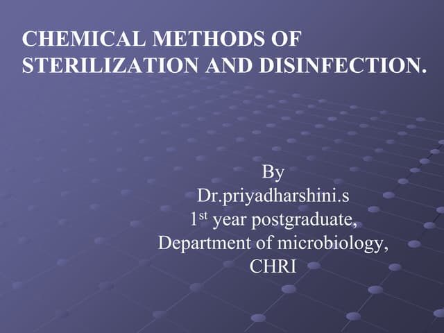 Sterilization Chemical Method | PPT