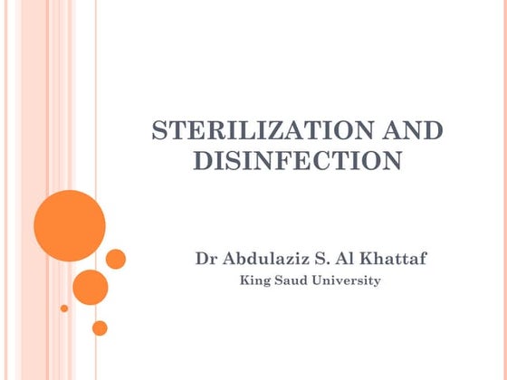 Sterilization and disinfection | PDF | Medical Health
