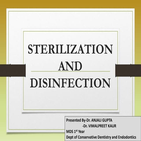 Sterilization and disinfection | PDF