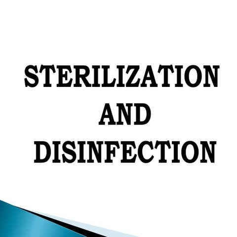 sterilization and disinfection techniques | PPT