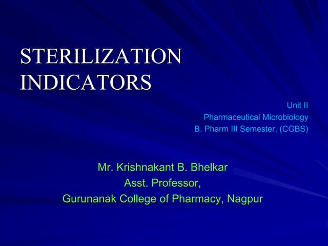 6 CLASSES OF CHEMICAL INDICATORS FOR STEAM STERILIZATION | PDF