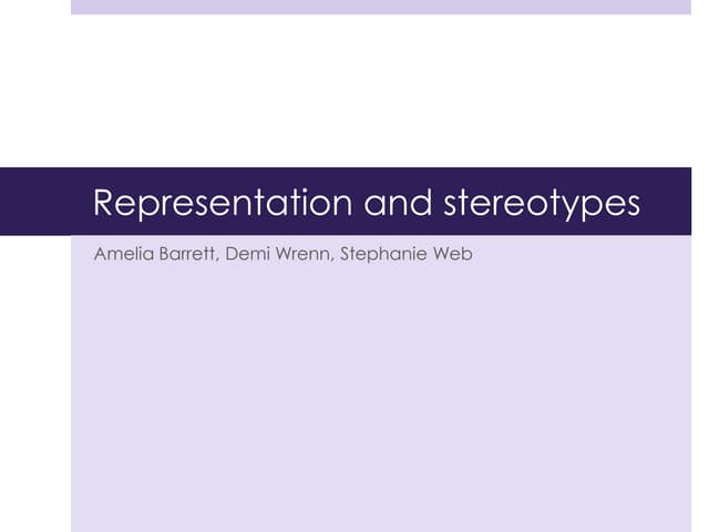 A level media representation lesson 3 stereotypes, countertypes and archetypes | PPTX