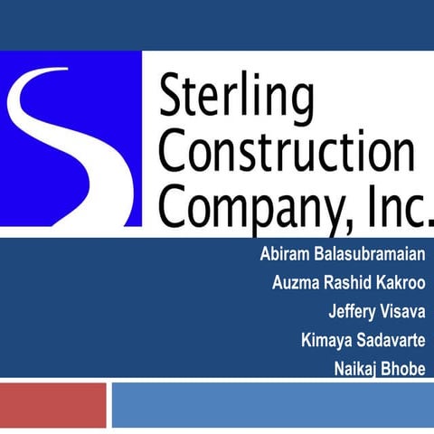 Sterling construction company | PPTX