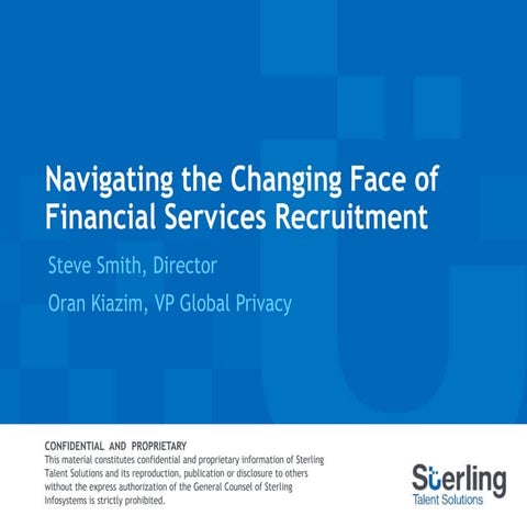Navigating the Changing Face of Financial Services Recruitment | PPT