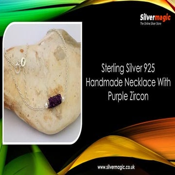 Sterling Silver 925 Handmade Necklace With Black Zircon | PDF