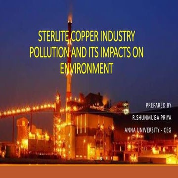 Sterlite pollution and impacts | PPTX