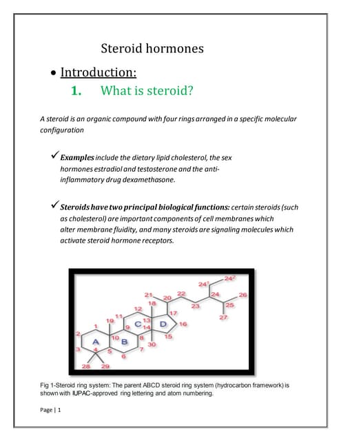 Biosynthesis of steroids | PPT | Hormonal Disorders | Endocrine and Metabolic Diseases