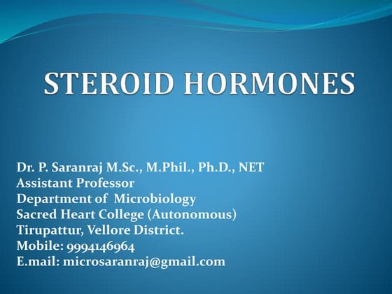 Biosynthesis of steroids | PPT | Hormonal Disorders | Endocrine and Metabolic Diseases