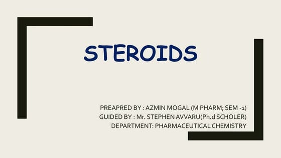 Steroids | PPT