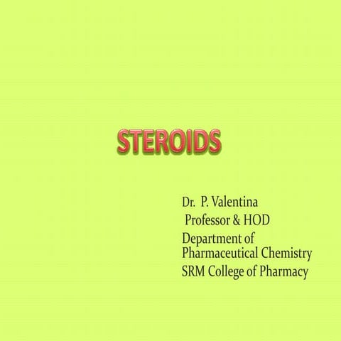 Biosynthesis of steroids | PPT