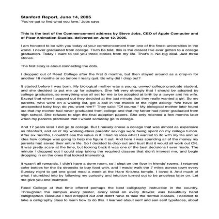 Steve jobs-speech-text | PDF