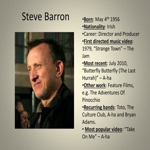 Steve barron | PPTX