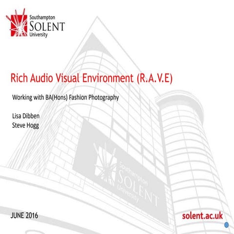 3.4 RAVE - creating a rich audio visual environment | PPT