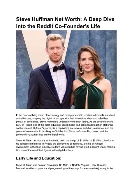 Steve Huffman Net Worth-A Deep Dive into the Reddit Co-Founder's Life ... Steve Huffman Net Worth-A Deep Dive into the Reddit Co-Founder's Life ...