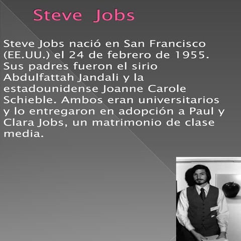 La vida de steve jobs | PPTX