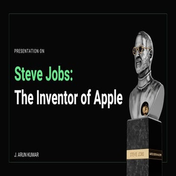 STEVE JOBS: The inventor of Apple | PDF | Tablets and E-readers ...