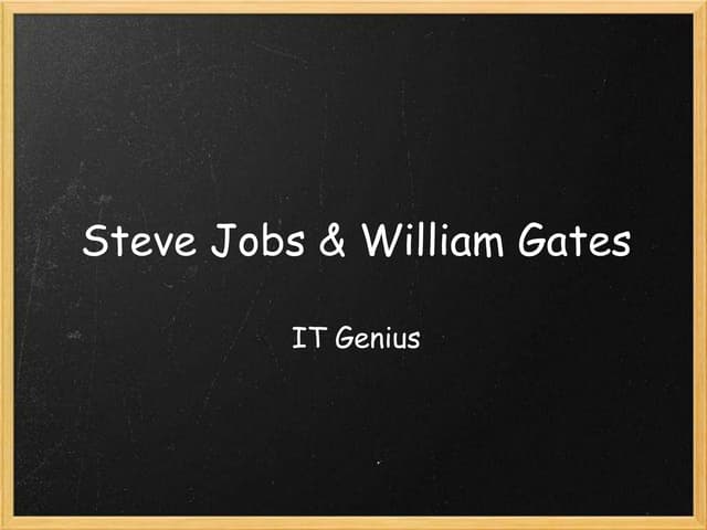 The life of steve jobs vs bill gates | PPTX