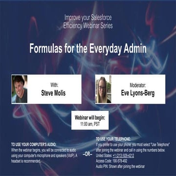 Improve Your Salesforce Efficiency: Formulas for the Everyday Admin | PPT