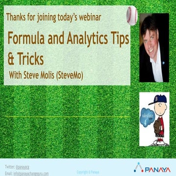 SteveMo Webinar: Hit a Home Run with Formula & Analytics Tricks | PDF